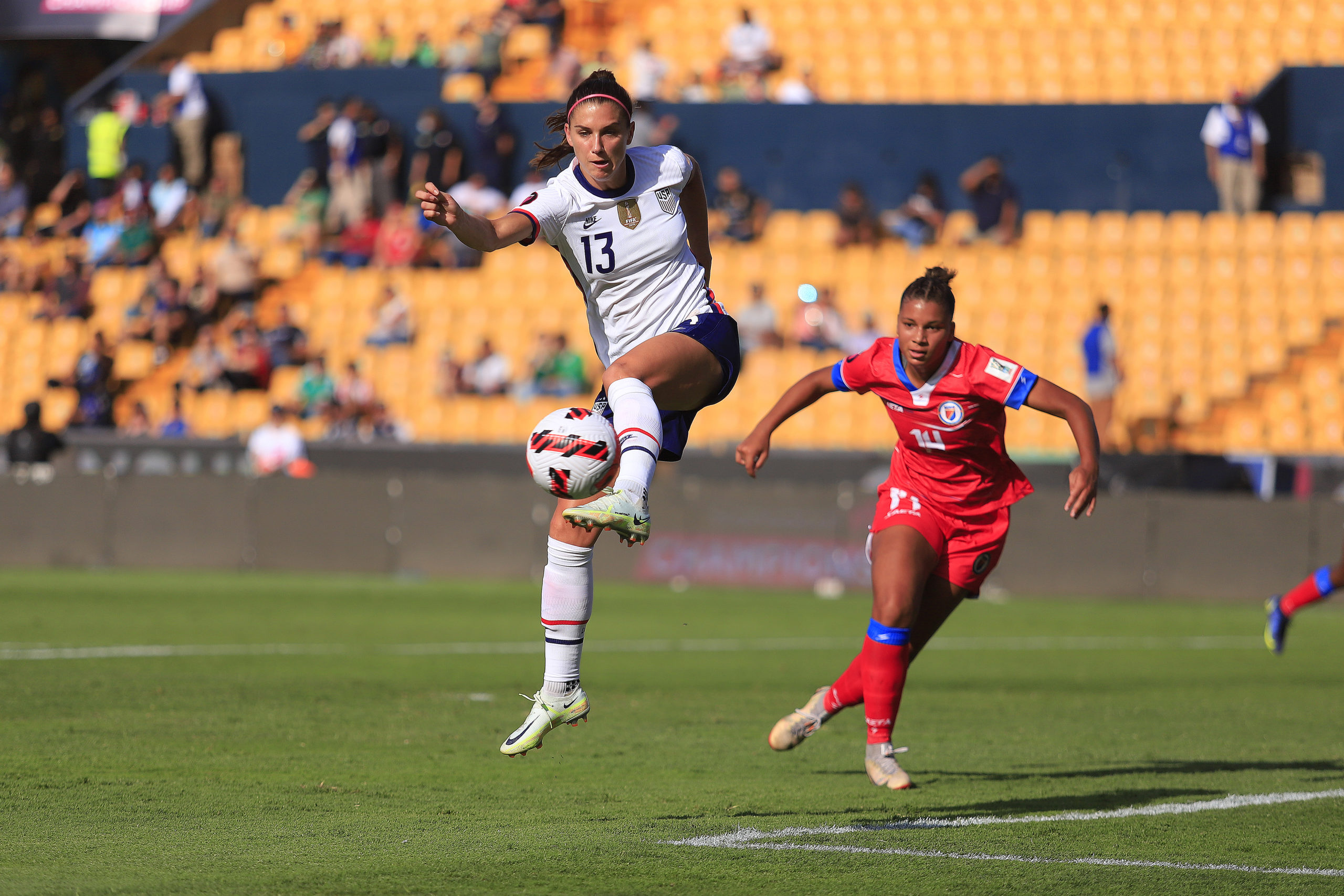 Alex Morgan scores opening goals in USWNT qualifying win over Haiti ...