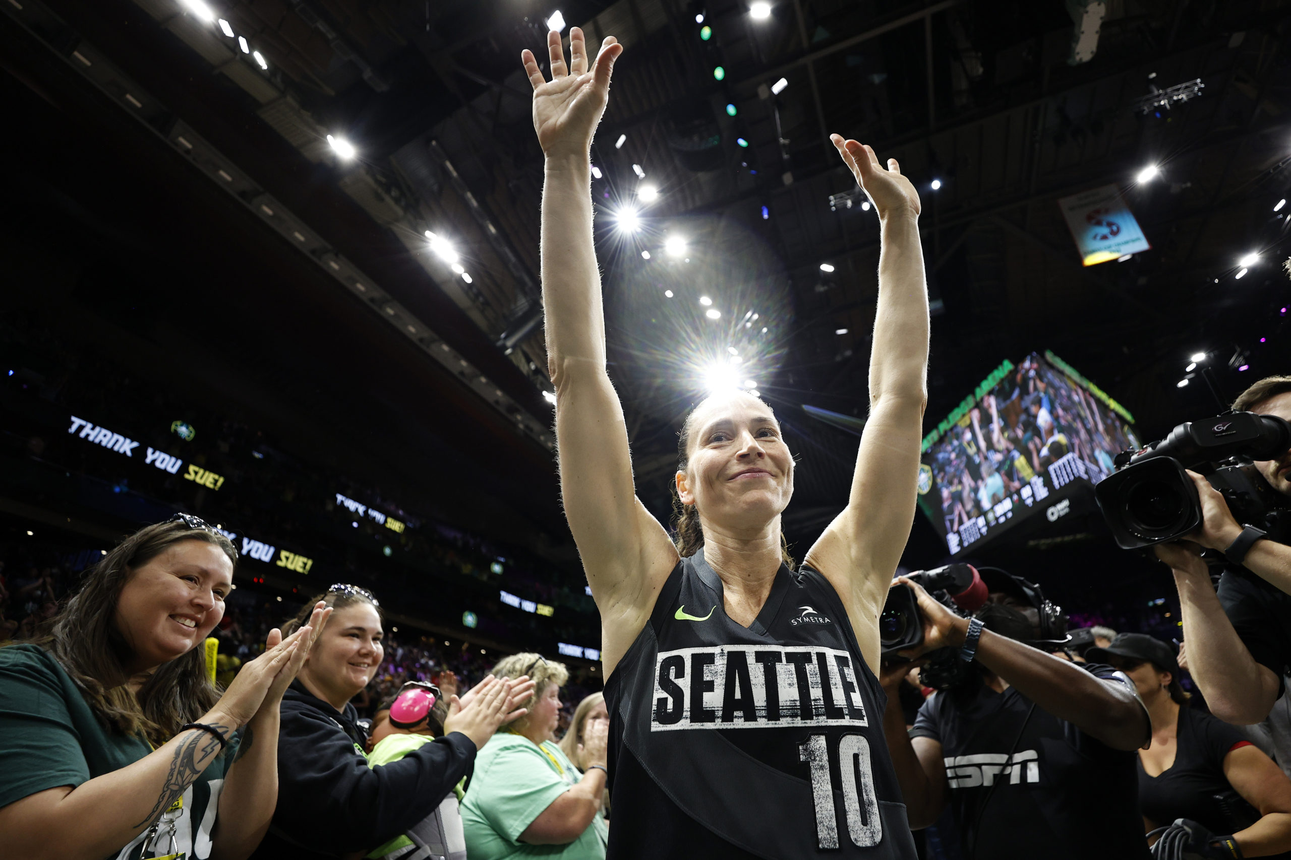 Sue Bird honored in last regular season game in Seattle - Just Women's ...