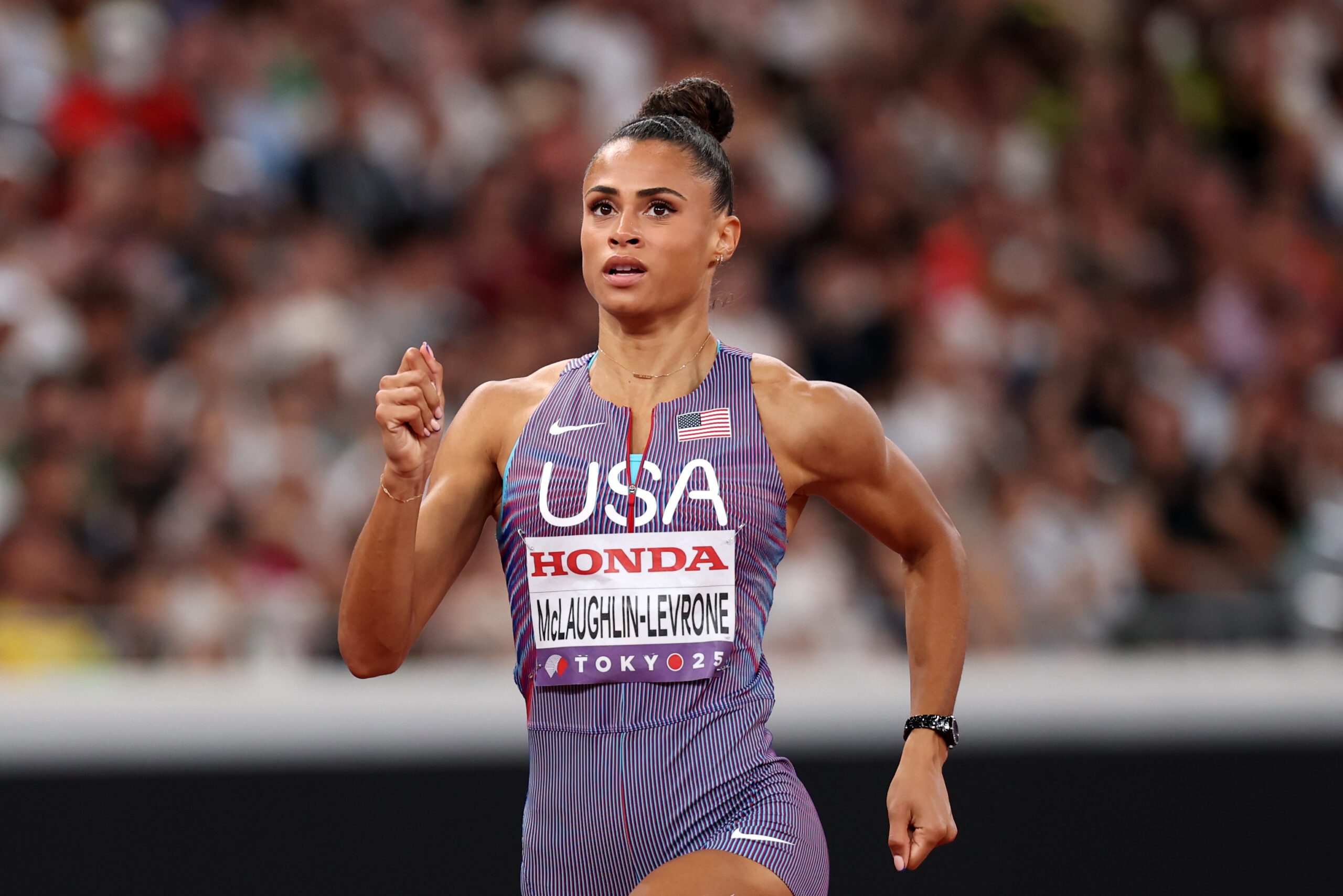 Track Star Sydney McLaughlin-Levrone Breaks US 40-Meter Semis Record